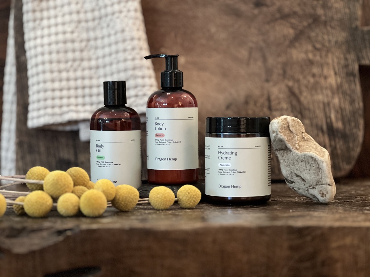 Liniments: Dragon Hemp line of Body Products